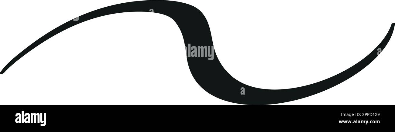Swoosh, swash underline stroke set.Abstract wavy thin line. Squiggle ...