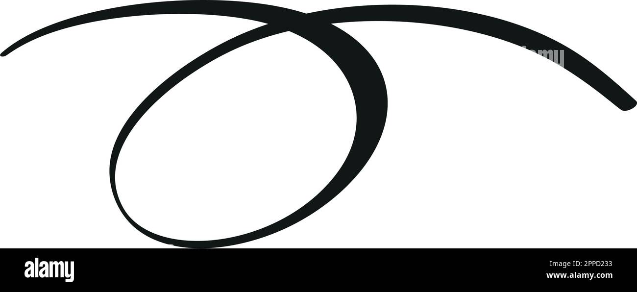 Swoosh, swash underline stroke set.Abstract wavy thin line. Squiggle ...