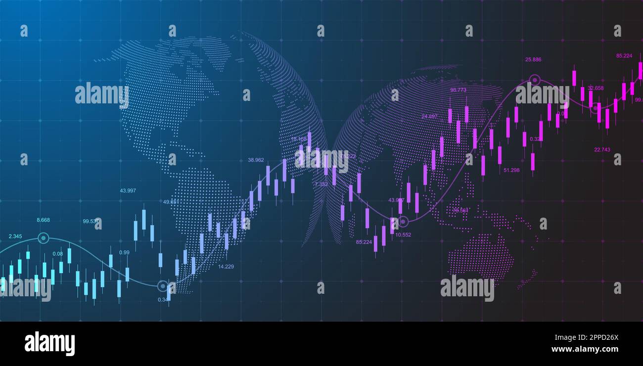 Financial data graph chart background. Business background with ...