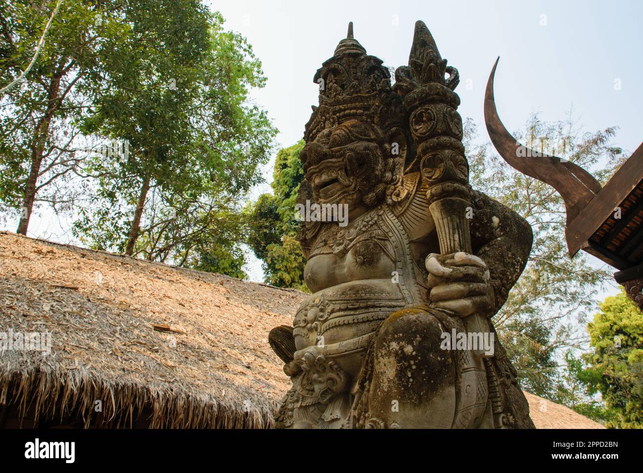 Statue of Ancient Demon at Chiang Rai Stock Photo - Alamy