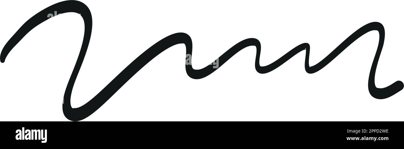 Swoosh, swash underline stroke set.Abstract wavy thin line. Squiggle ...
