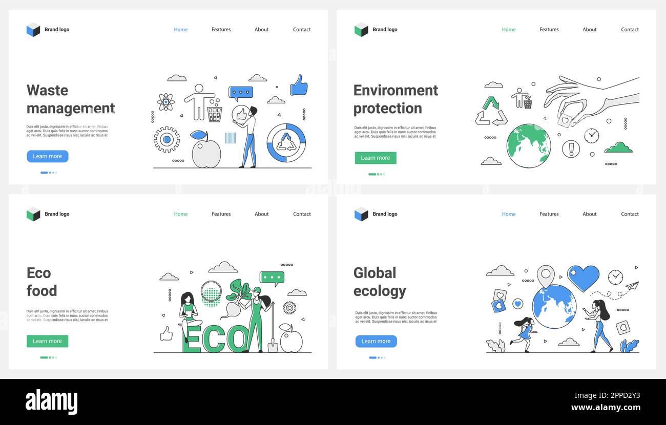 Ecology, global sorting and distribution of waste, eco food ...