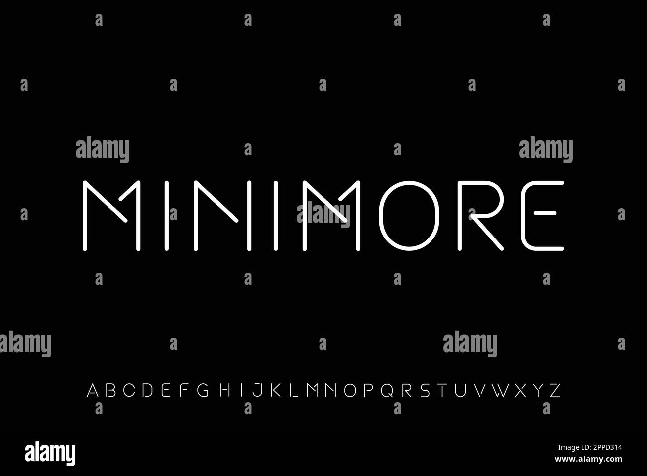 Modern minimal luxury alphabets display font vector Stock Vector Image ...