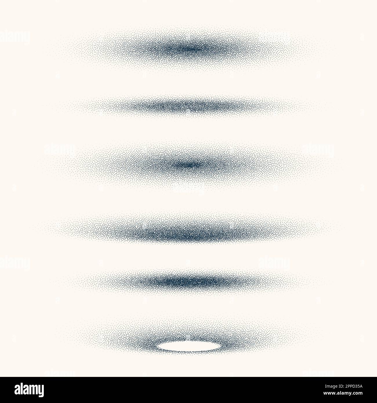 Stipple shadows set, vintage dotted design elements. Fading gradient ...