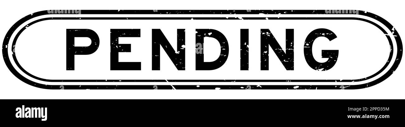 Grunge black pending word rubber seal stamp on white background Stock ...