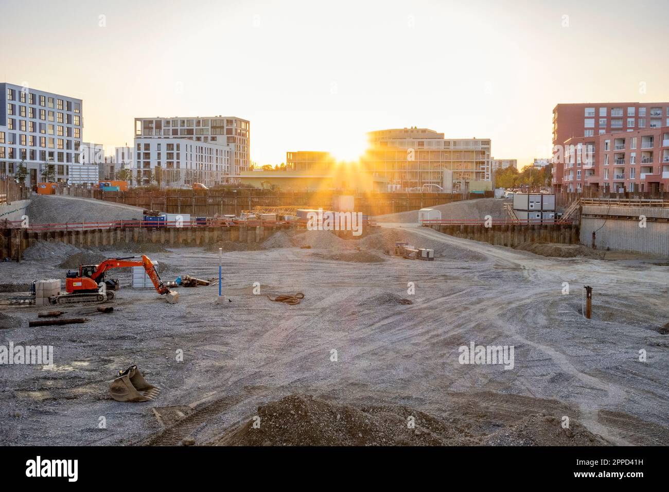 Sunset over construction site hi-res stock photography and images - Alamy