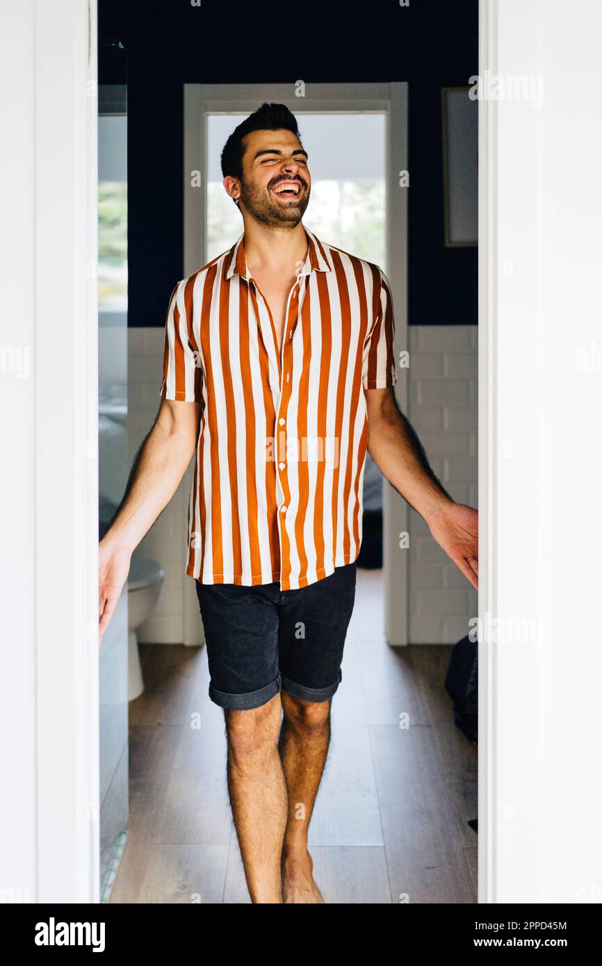 Happy black male house hi-res stock photography and images - Alamy