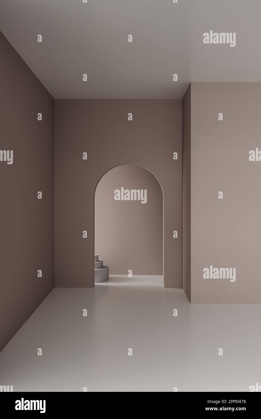 Three dimensional render of empty unfurnished room Stock Photo - Alamy