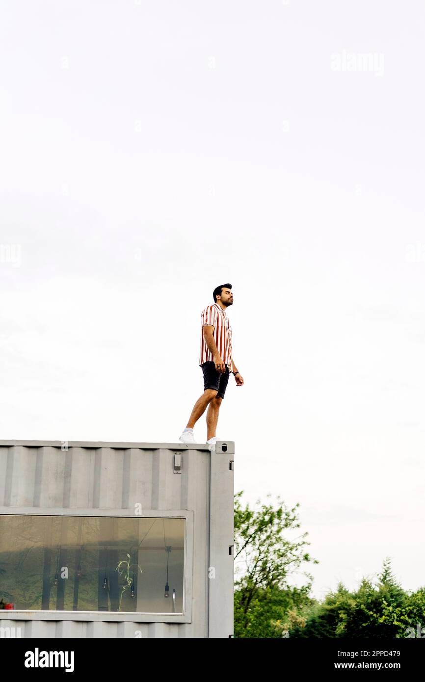 Man standing top angle hi-res stock photography and images - Alamy
