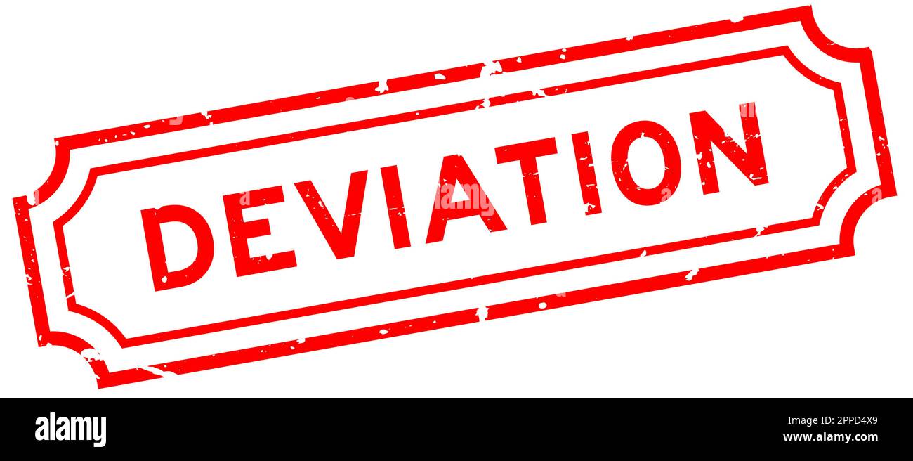 Grunge red deviation word rubber seal stamp on white background Stock ...
