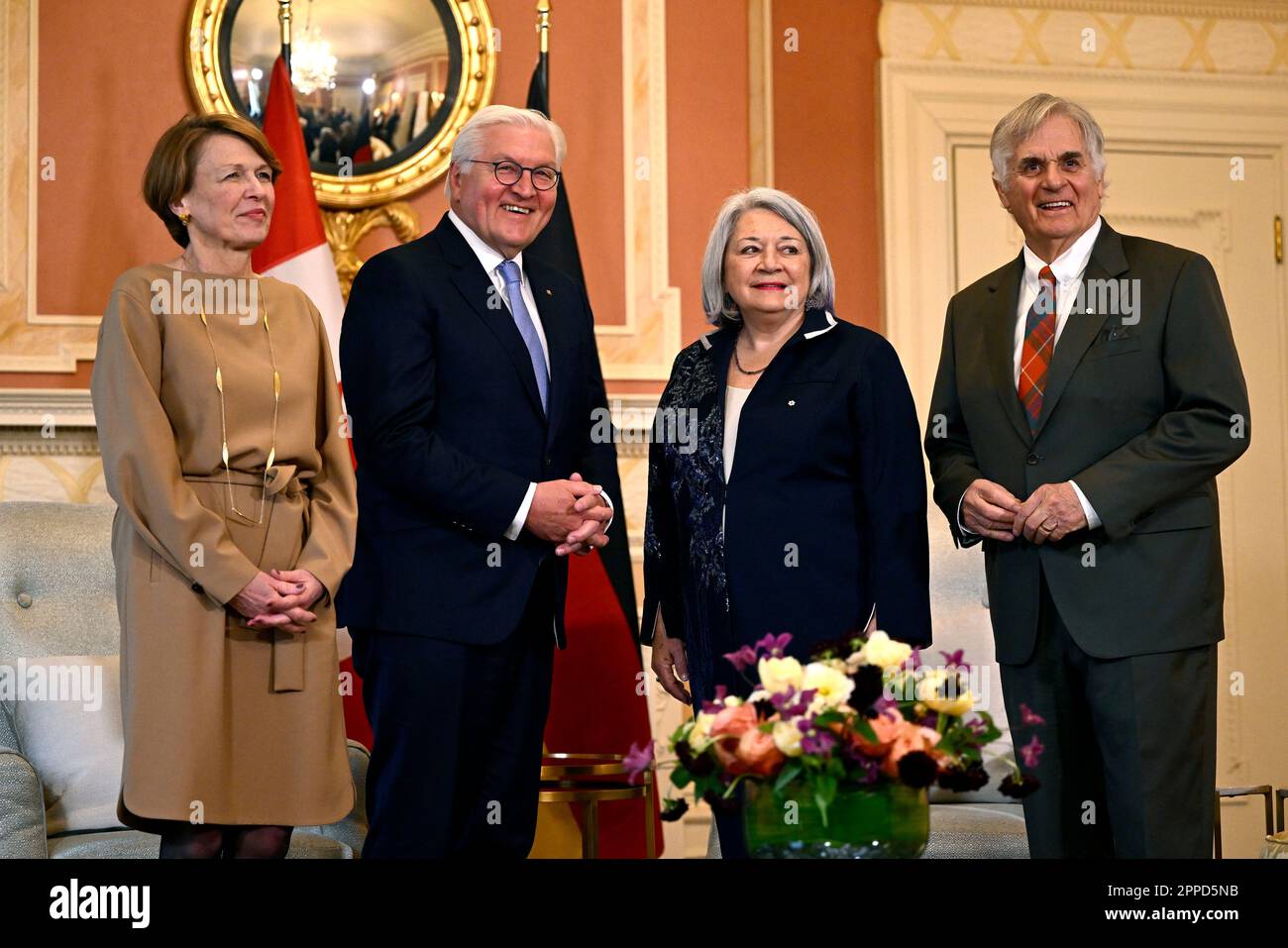 Ottawa, Can. 23rd Apr, 2023. Governor General of Canada Mary Simon and her husband Whit Fraser ...