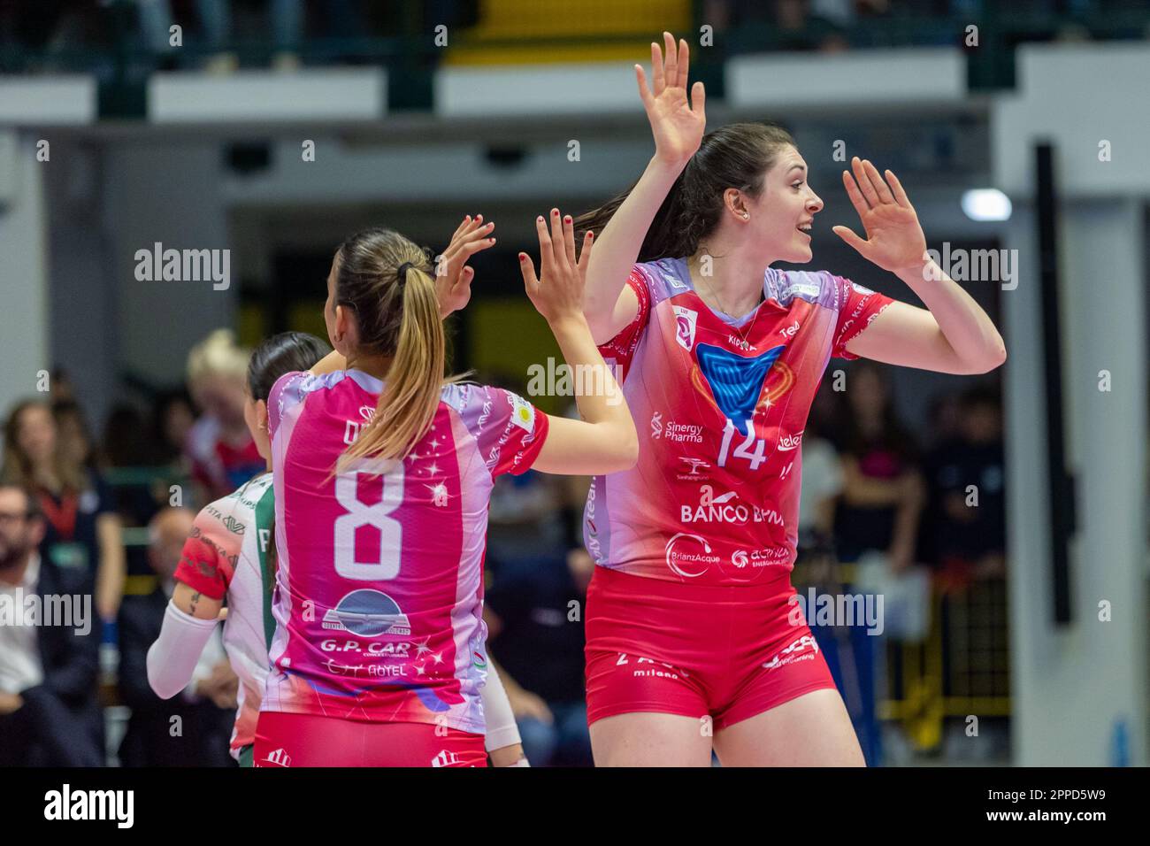Monza, Italy. 23rd Apr, 2023. Dana Rettke and Alessia Orro (Vero Volley ...