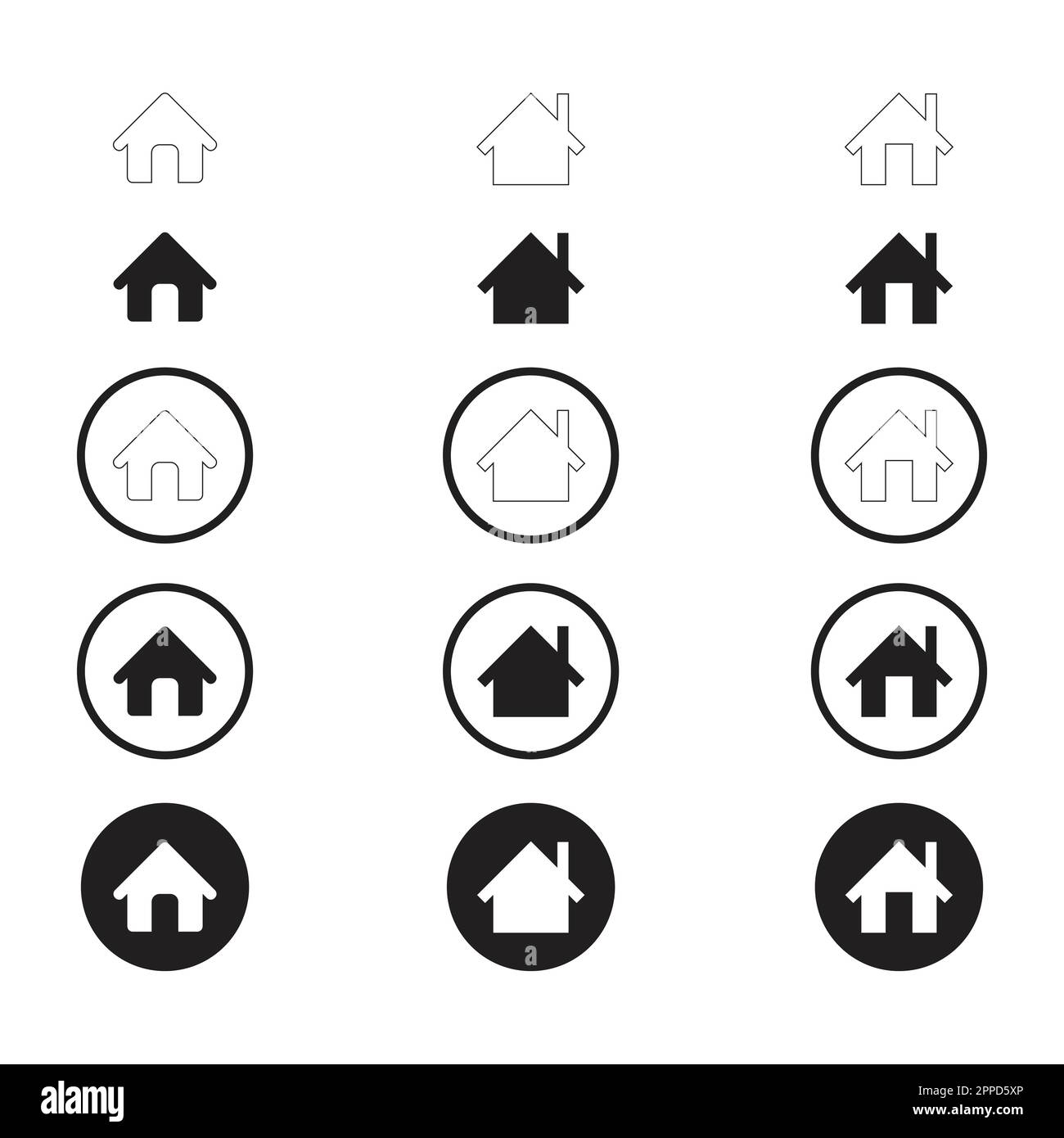 Simple Set of Home Icon. Home Icon without door. Home Icon with door ...
