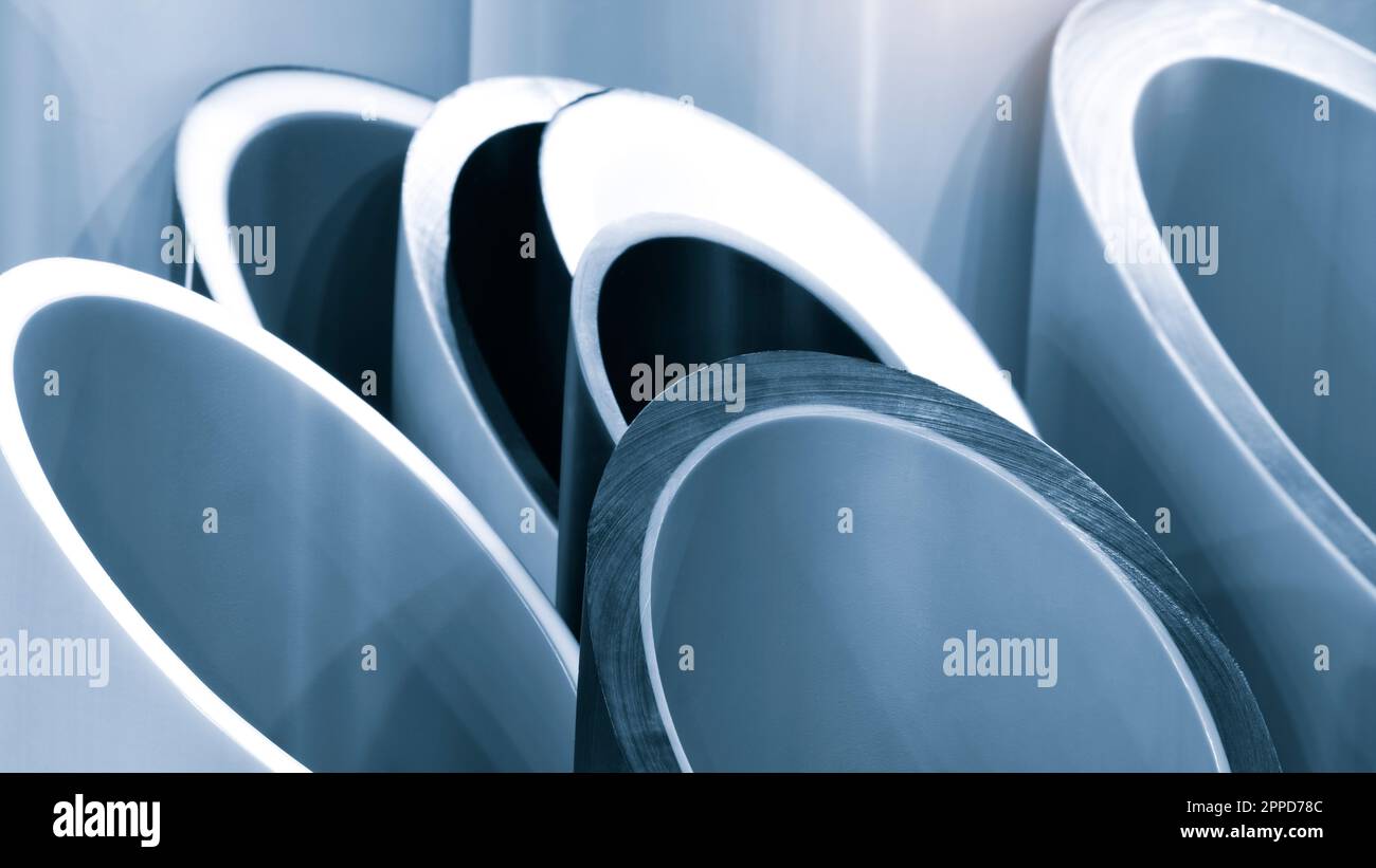 PVC pipes bacground, background of big plastic pipes used at the ...