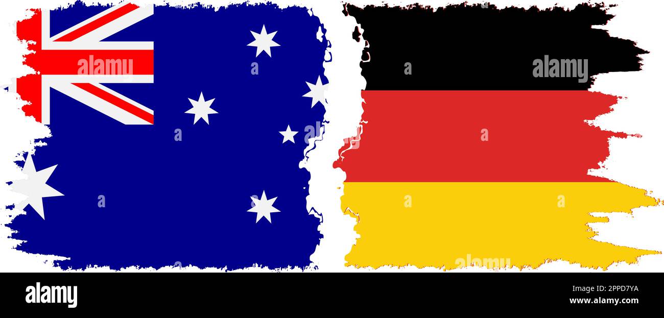 Germany and Australia grunge flags connection, vector Stock Vector ...