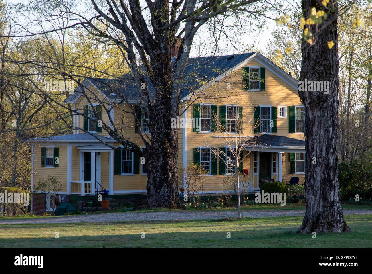 A home on the Petersham, MA town common, a rural town in northern MA ...