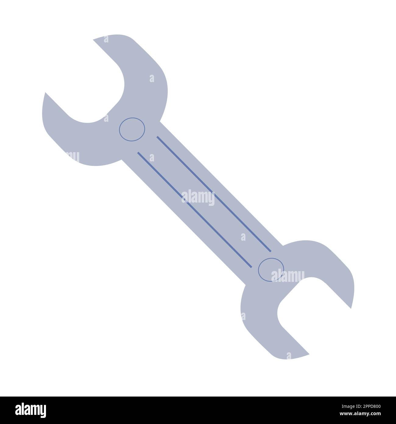 flat wrench on white background in a flat style Stock Vector Image ...