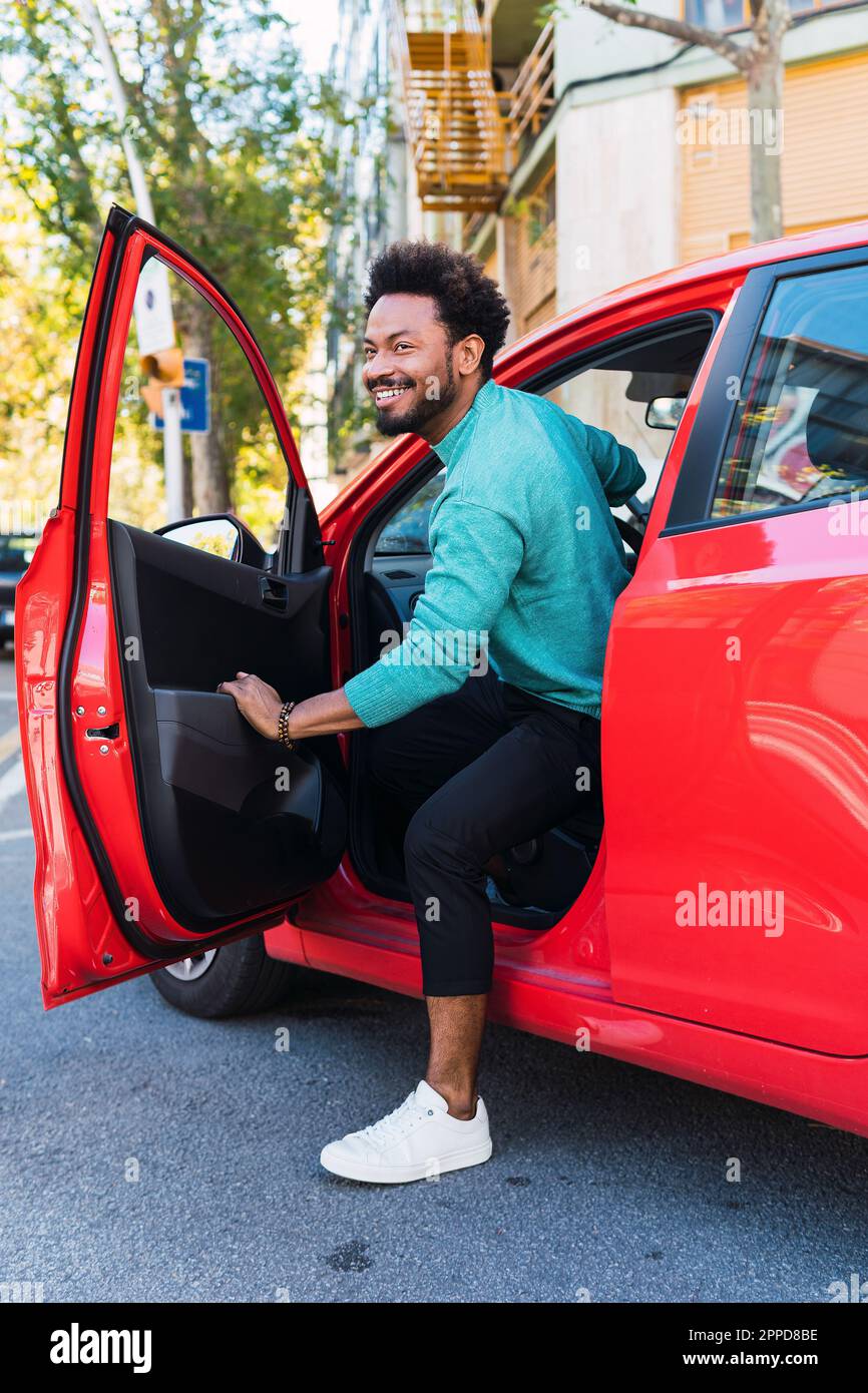Man red car hi-res stock photography and images - Alamy