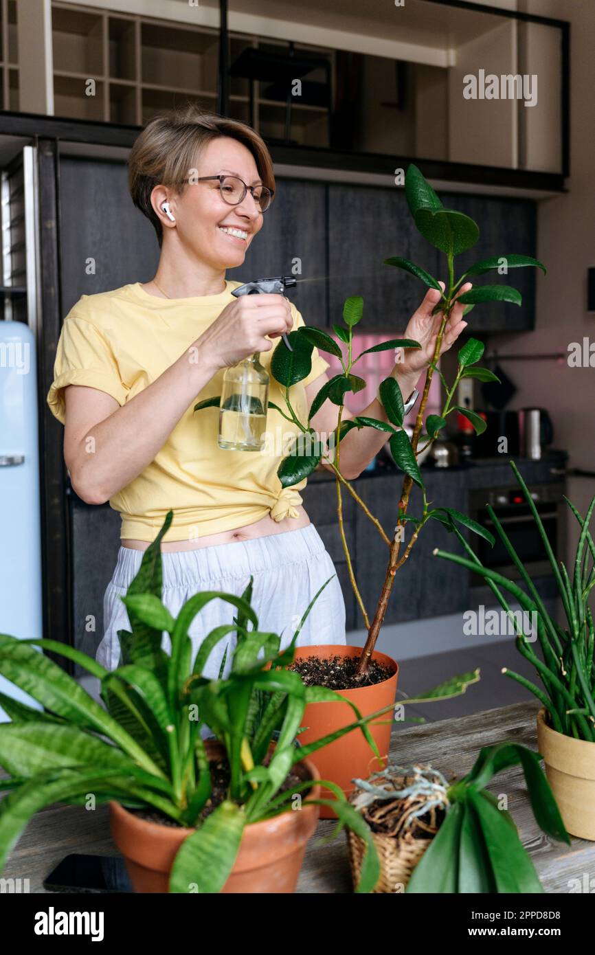Cleaning plant leaves hi-res stock photography and images - Alamy