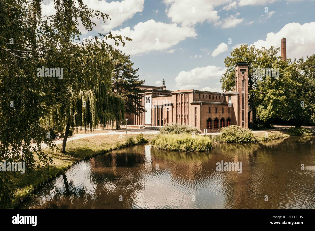 State museum of modern art by lake in Cottbus, Germany Stock Photo - Alamy
