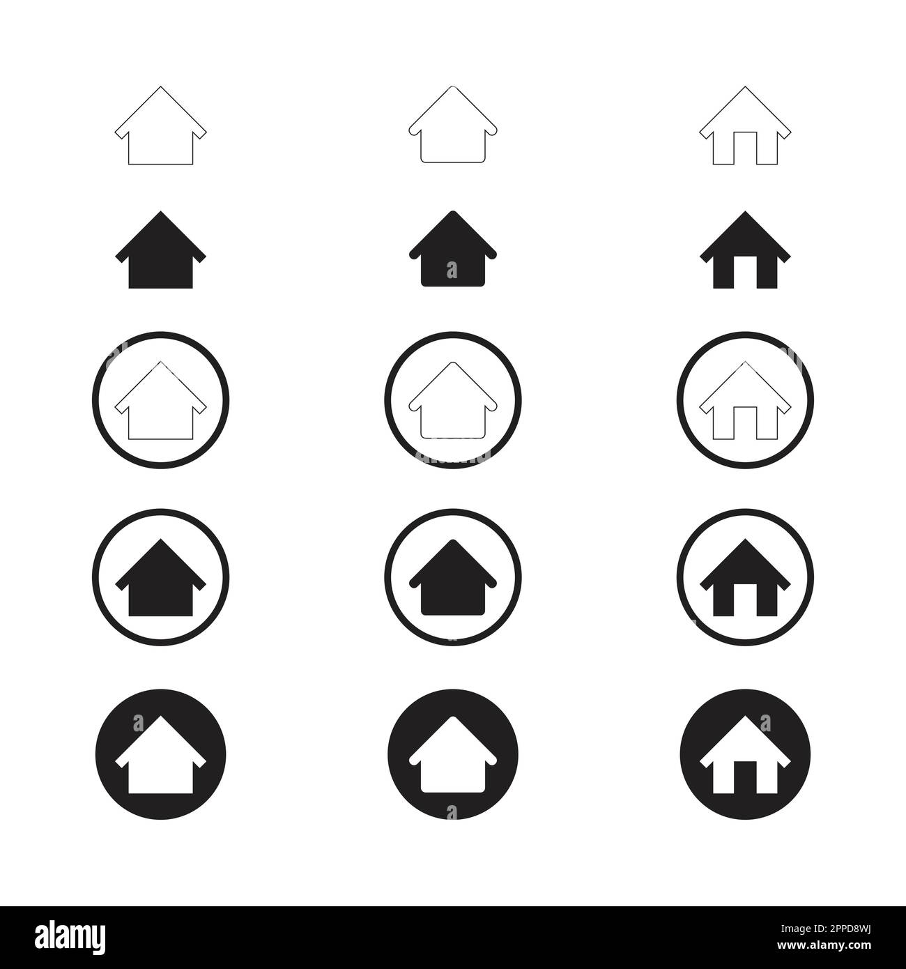 Simple Set of Home Icon. Home Icon without door. Home Icon with door ...