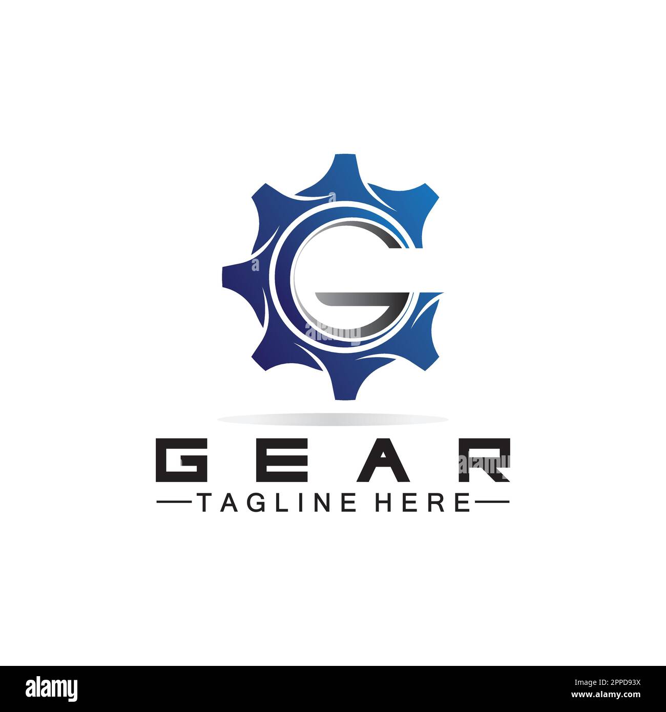 Letter G Gear Engineer Logo Design Template Stock Vector Image & Art ...