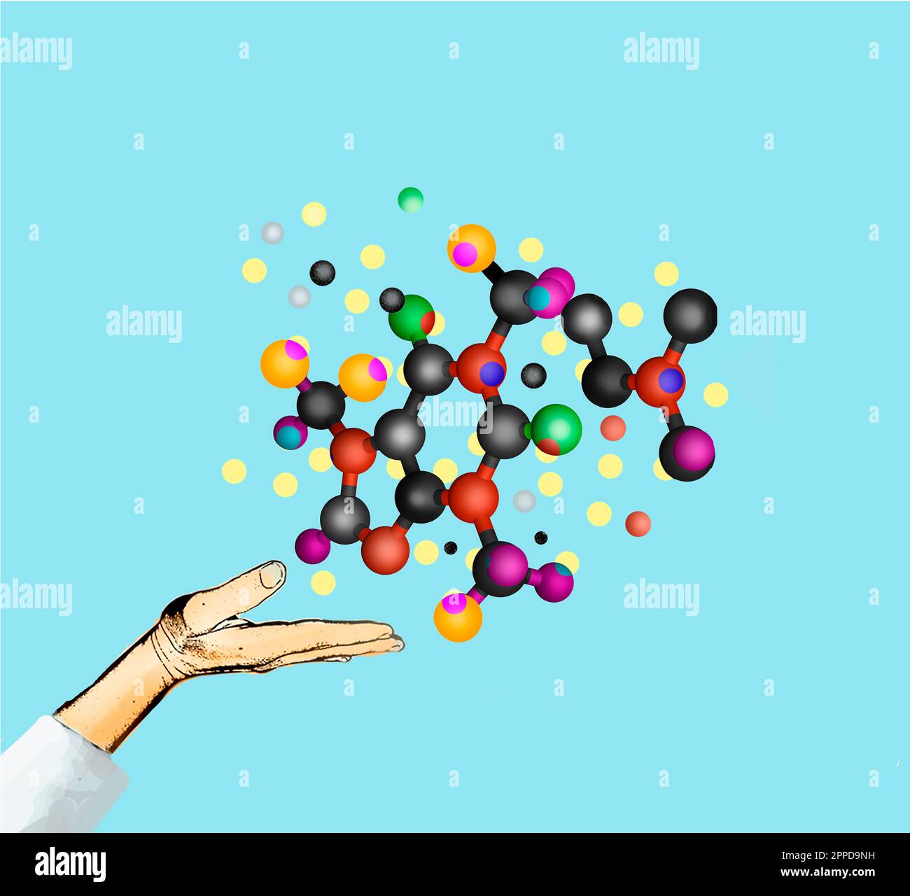 Floating molecules hi-res stock photography and images - Alamy