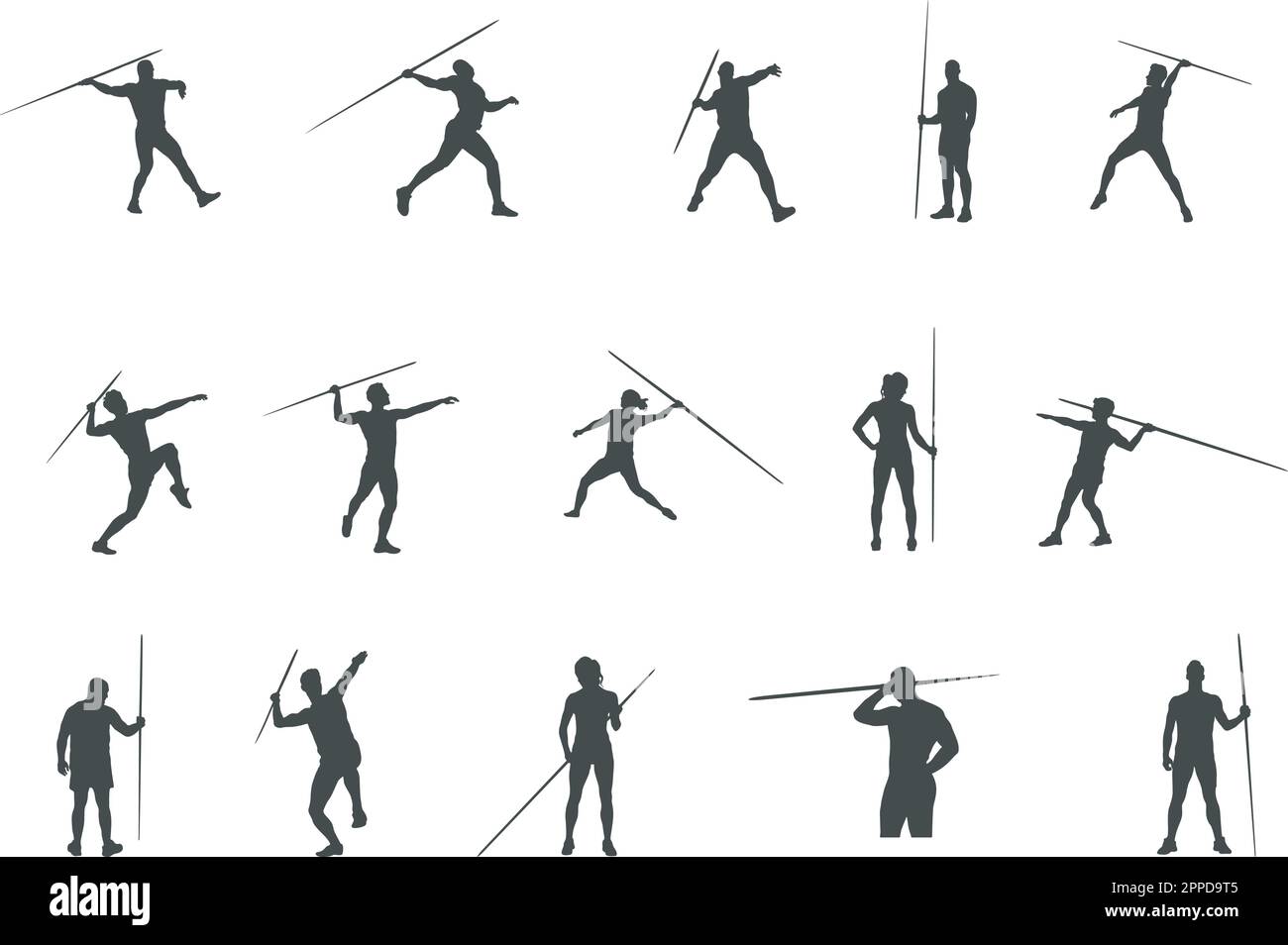 Javelin Thrower Silhouette Javelin Thrower Svg Javelin Thrower Vector Stock Vector Image And Art