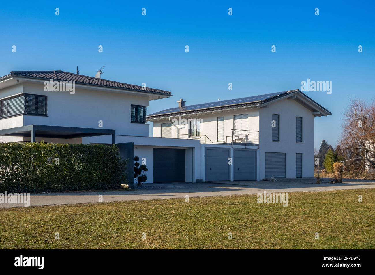 Germany, Bavaria, Exterior of modern suburban houses Stock Photo - Alamy