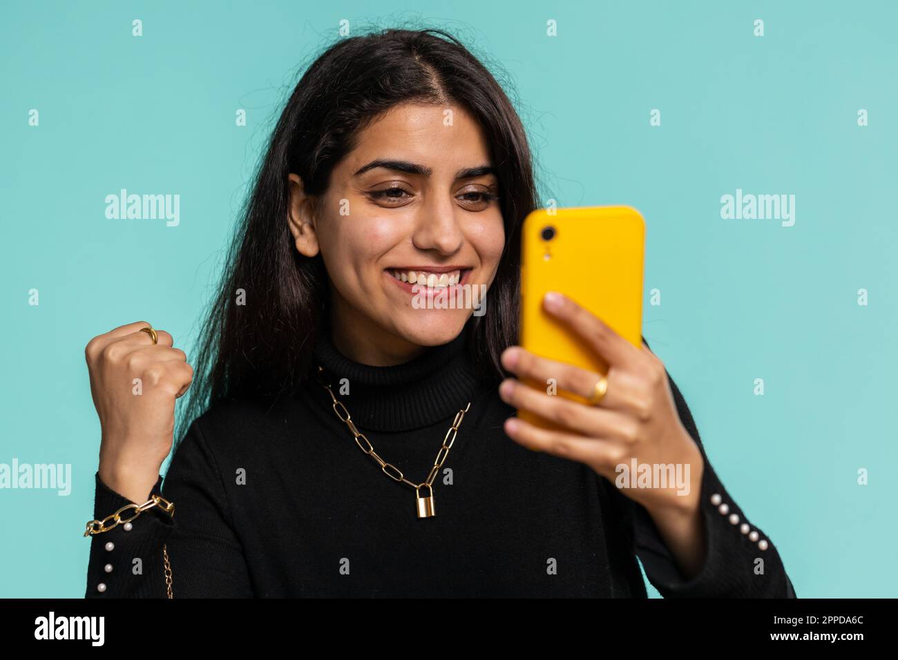 Indian girl big happy smile hi-res stock photography and images - Alamy