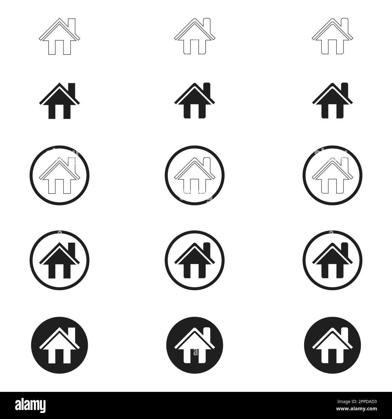 Simple Set of Home Icon. Home Icon without door. Home Icon with door ...