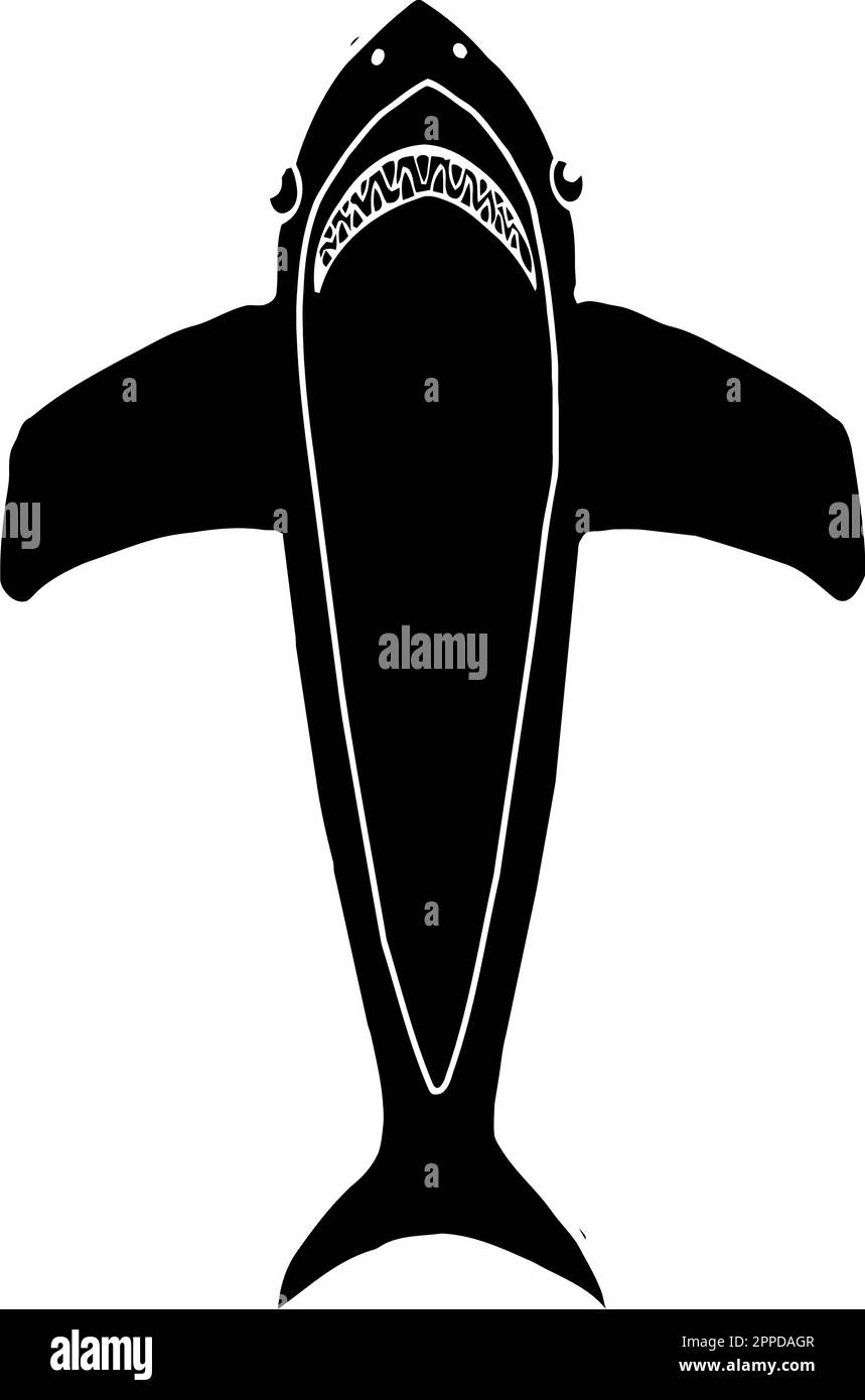 stylized shark silouette design bottom view Stock Vector Image & Art ...