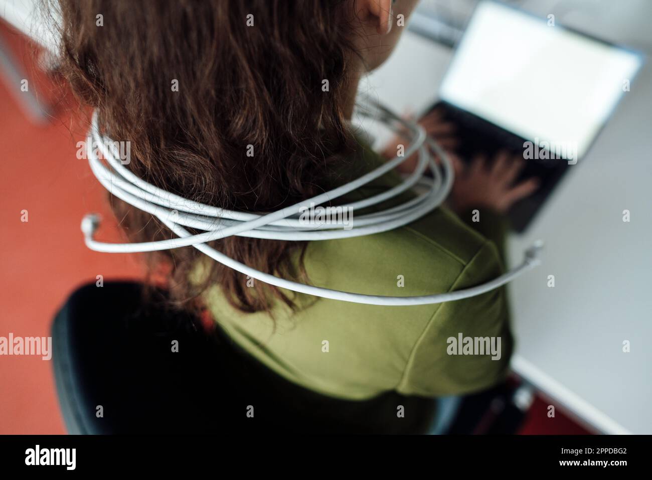 Woman trapped desk hi-res stock photography and images - Alamy