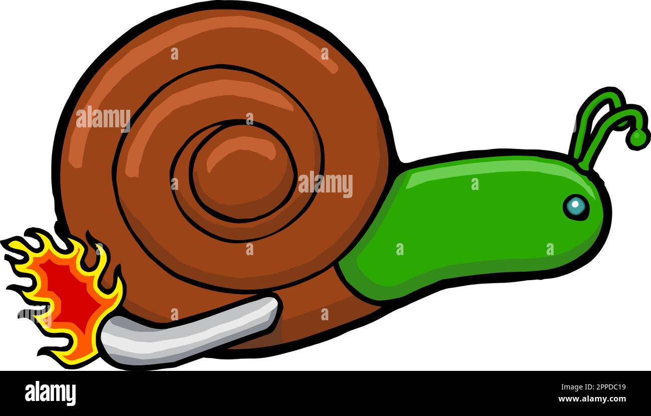 cute snail with flames coming out an exhaust tube Stock Vector Image ... cute snail with flames coming out an exhaust tube Stock Vector Image ...