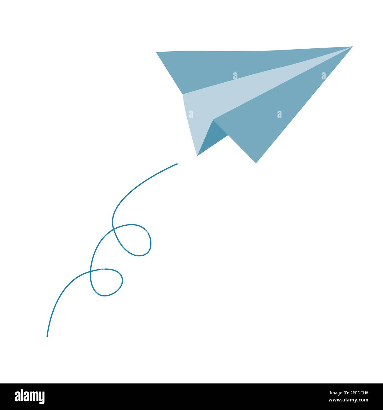 paper airplane flies - icon in a flat style Stock Vector Image & Art ...