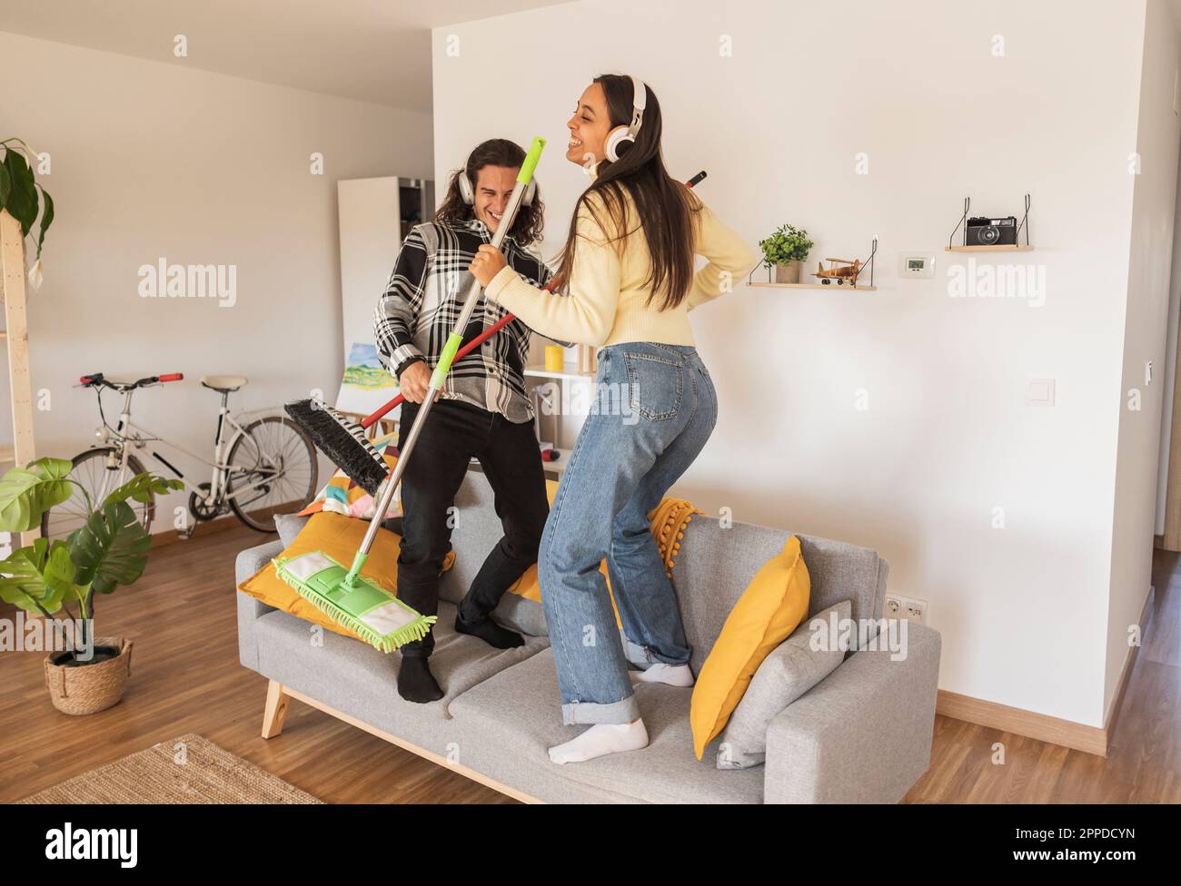 Happy housework hi-res stock photography and images - Alamy