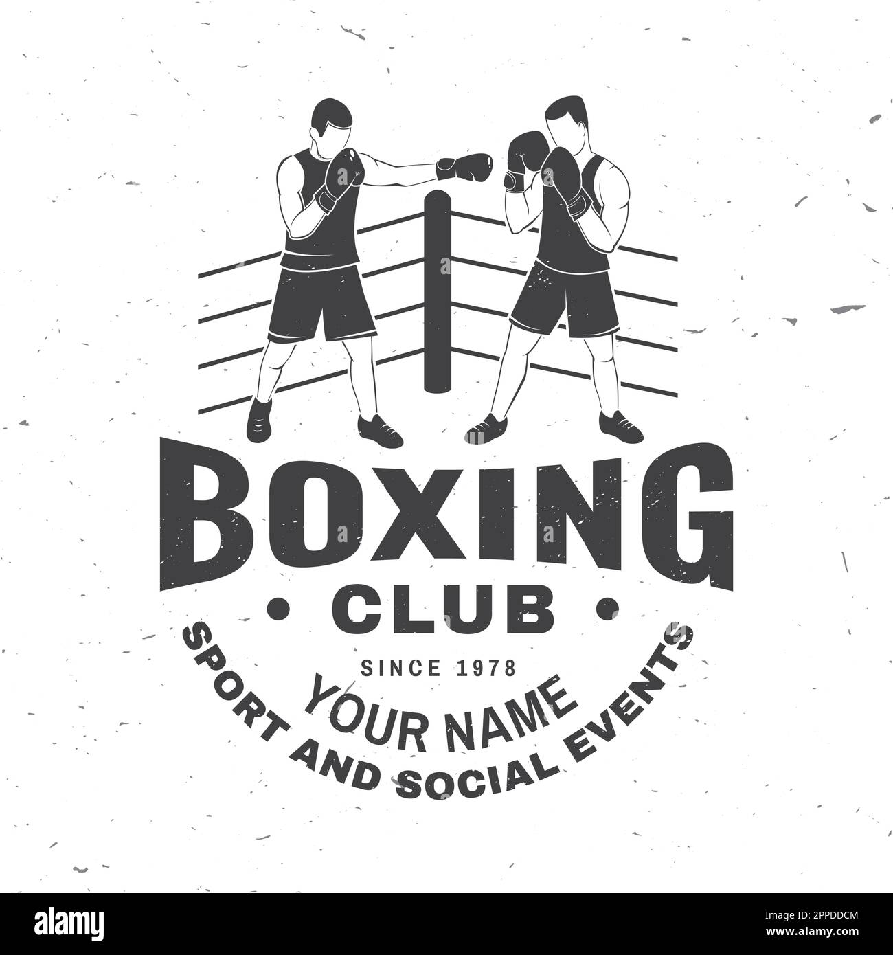 Boxing club badge, logo design. Vector illustration. For Boxing sport ...