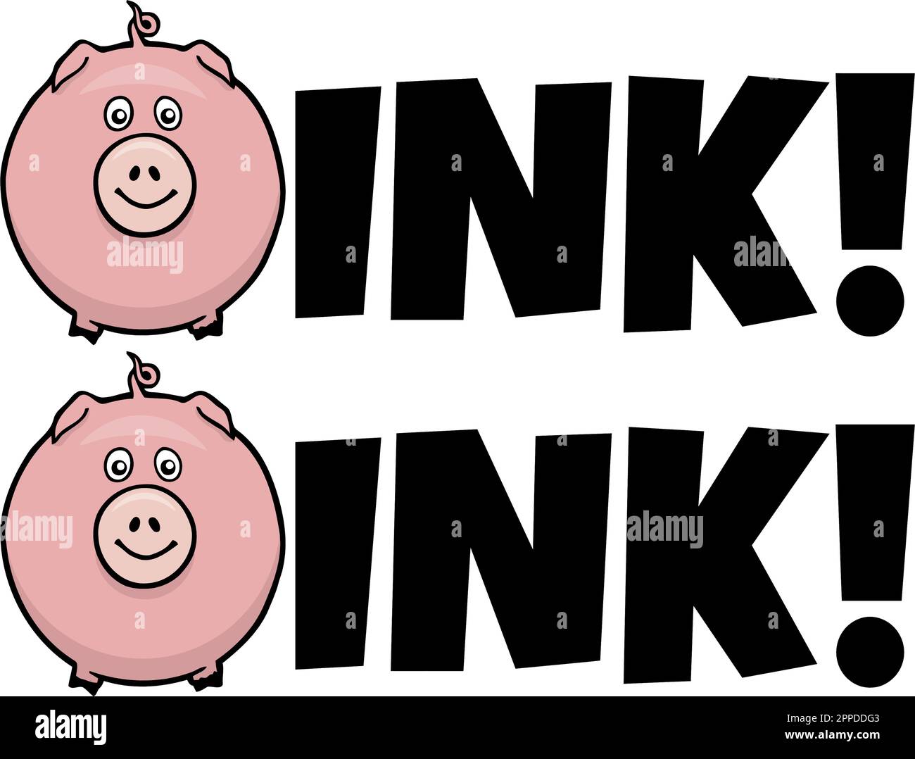 funny round cartoon pig design Stock Vector Image & Art - Alamy