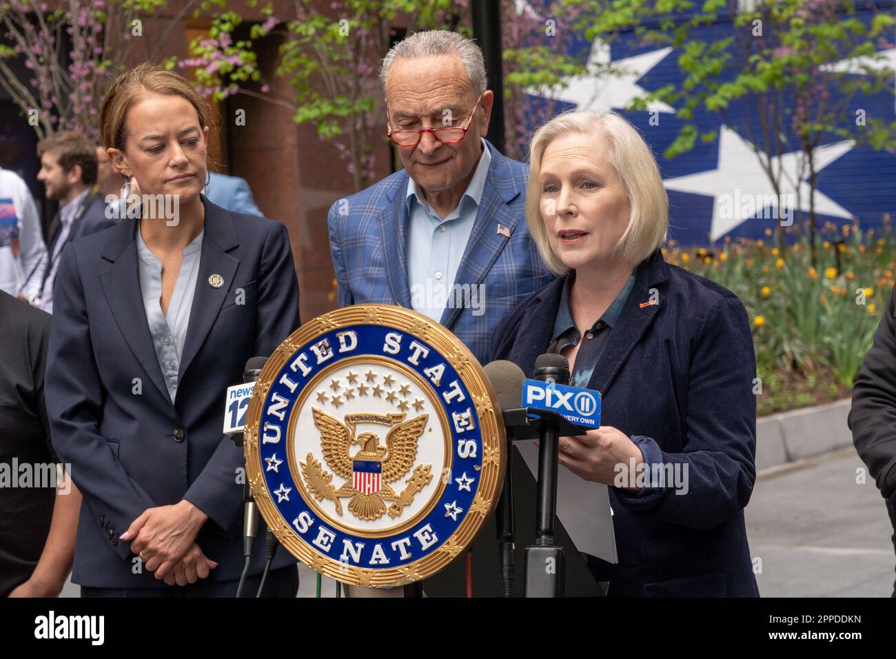 NEW YORK, NEW YORK - APRIL 23: U.S. Senator Kirsten Gillibrand (D-NY ...