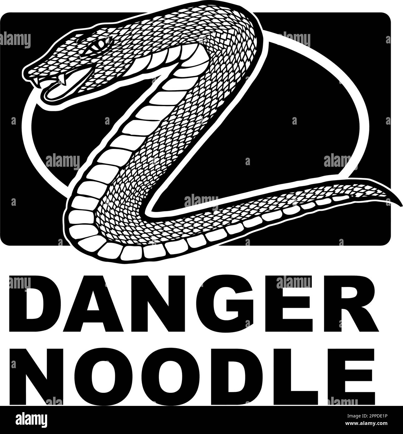 funny snake design with danger sign in back Stock Vector Image & Art ...