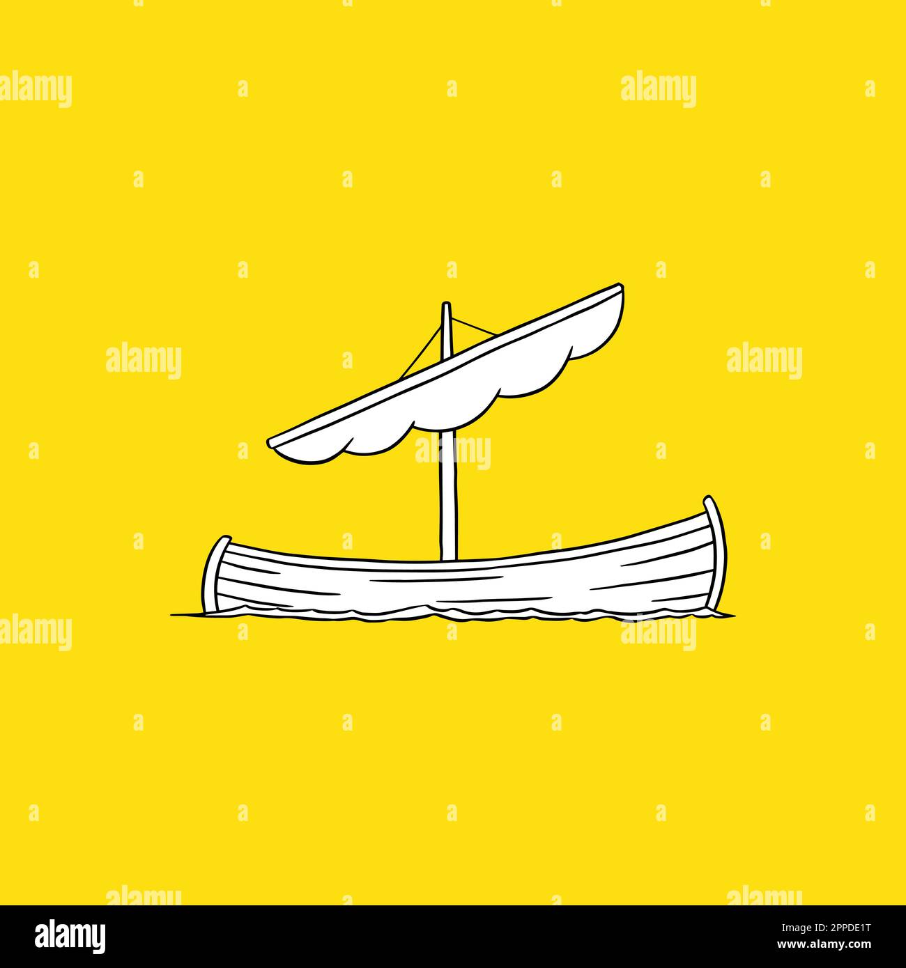 Vintage Sailboat Drawing
