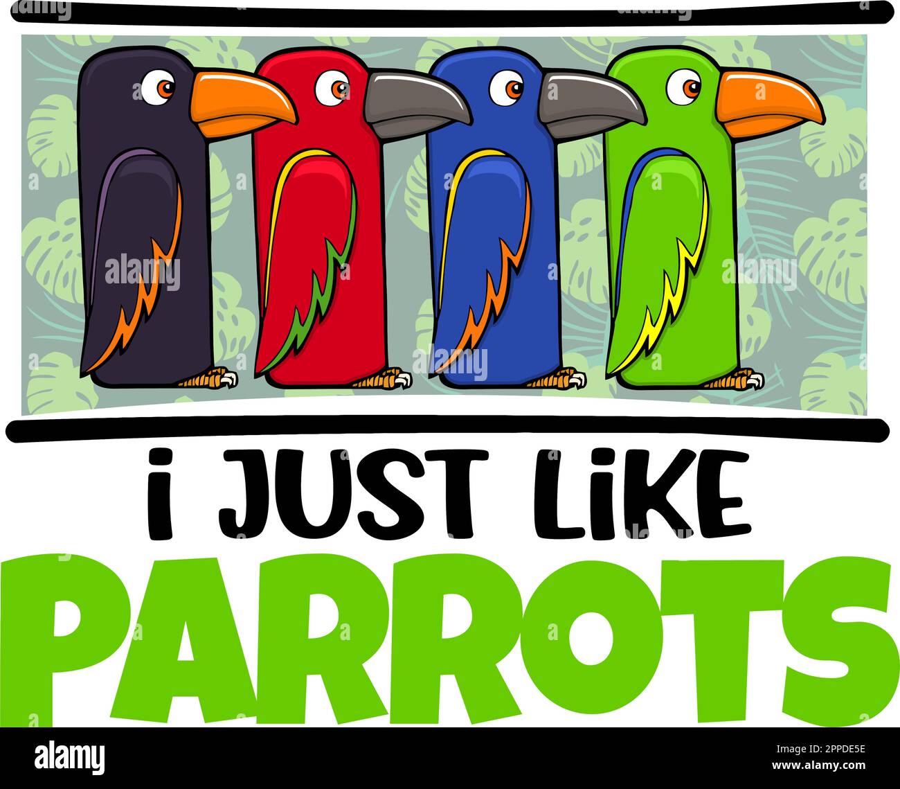 Funny cartoon parrot hi-res stock photography and images - Alamy