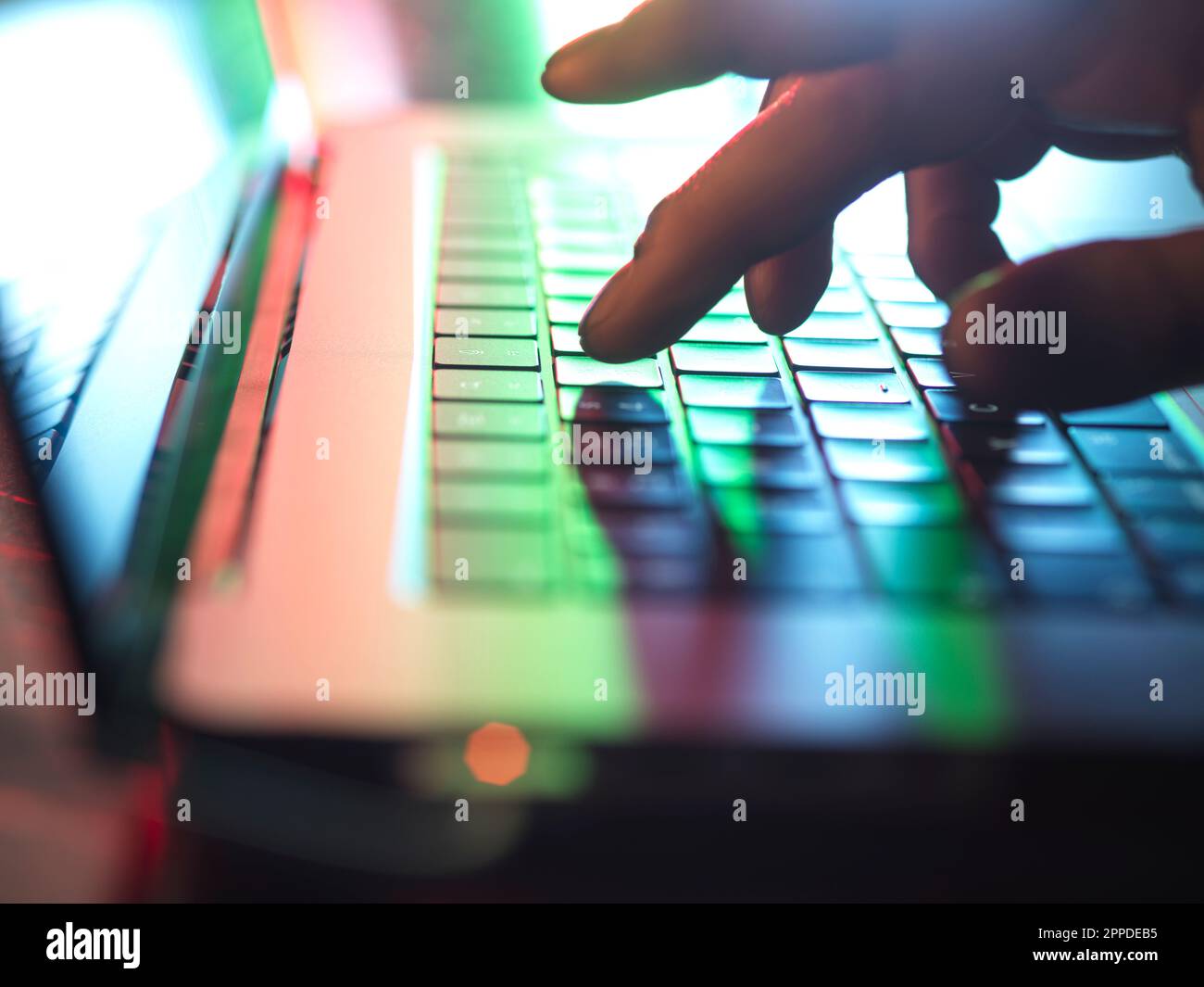 Computer dark hands hi-res stock photography and images - Alamy