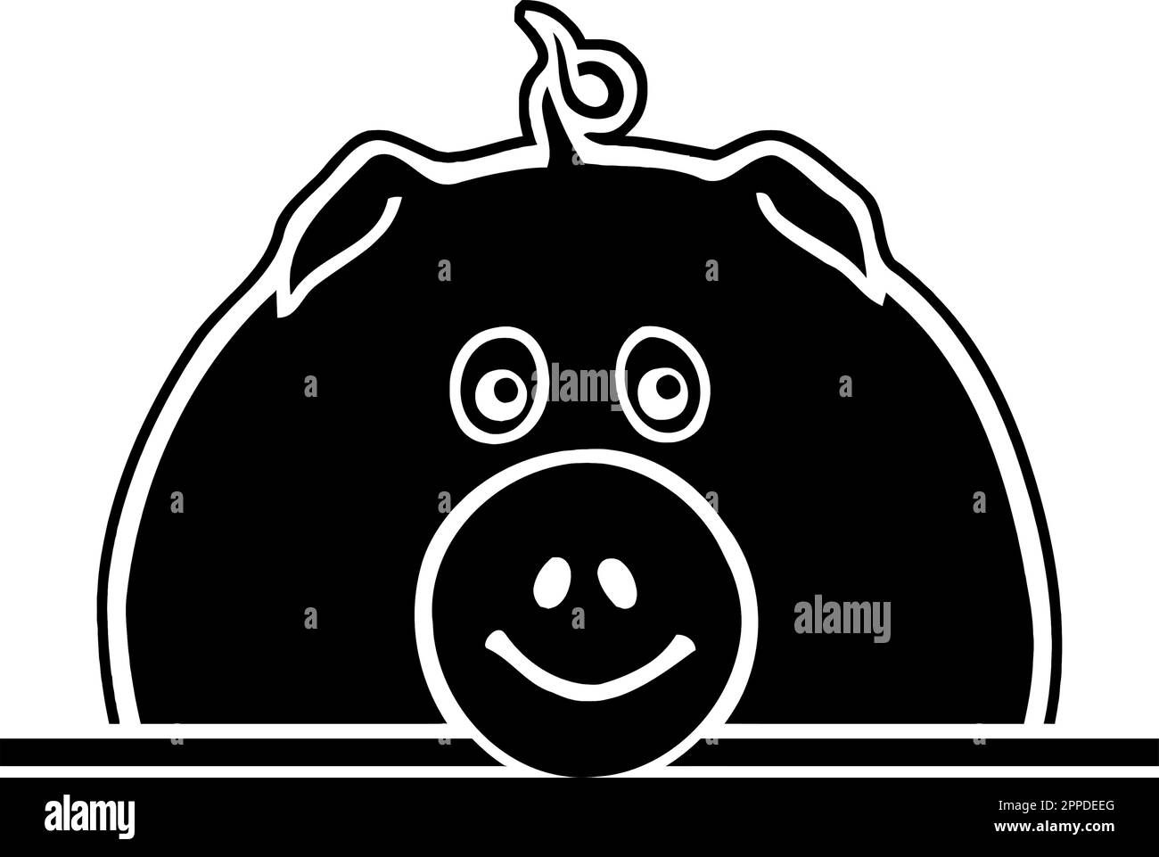 cute round pig board sign Stock Vector Image & Art - Alamy