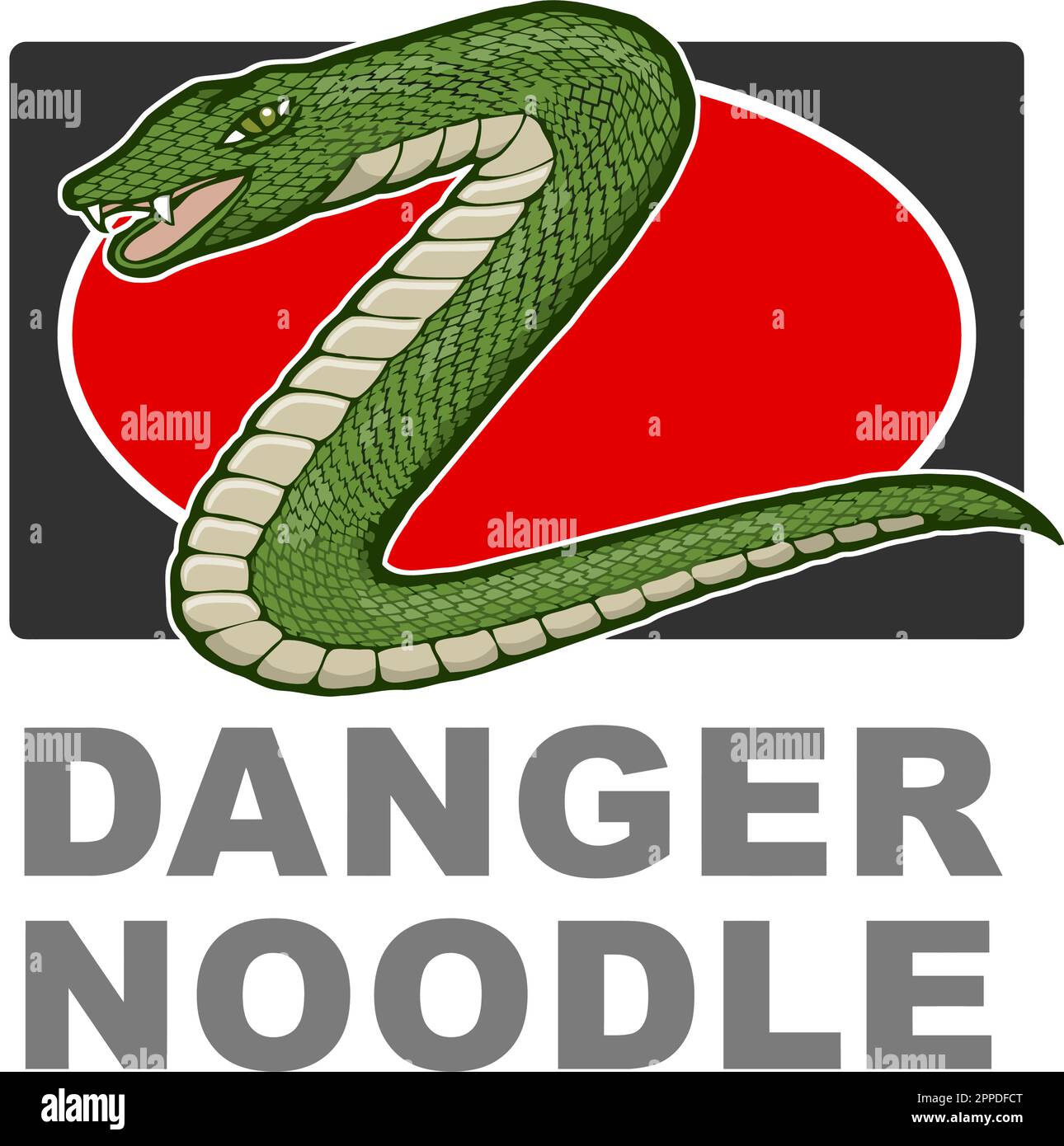 funny snake design with danger sign in back Stock Vector Image & Art ...