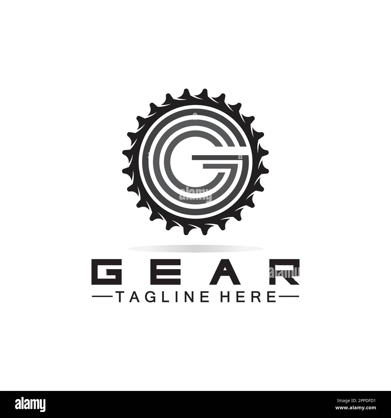 Letter G Gear Engineer Logo Design Template Stock Vector Image & Art ...