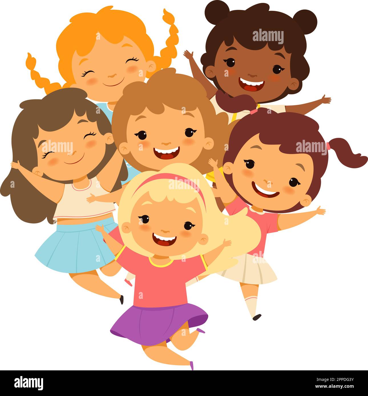 Group Of Cartoon Girls