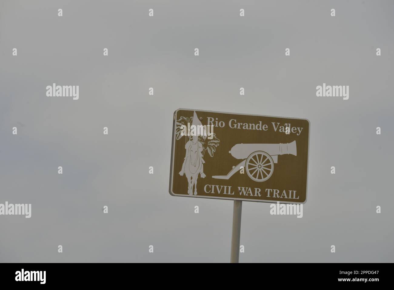Rio Grande Valley Civil War Trail sign Stock Photo - Alamy