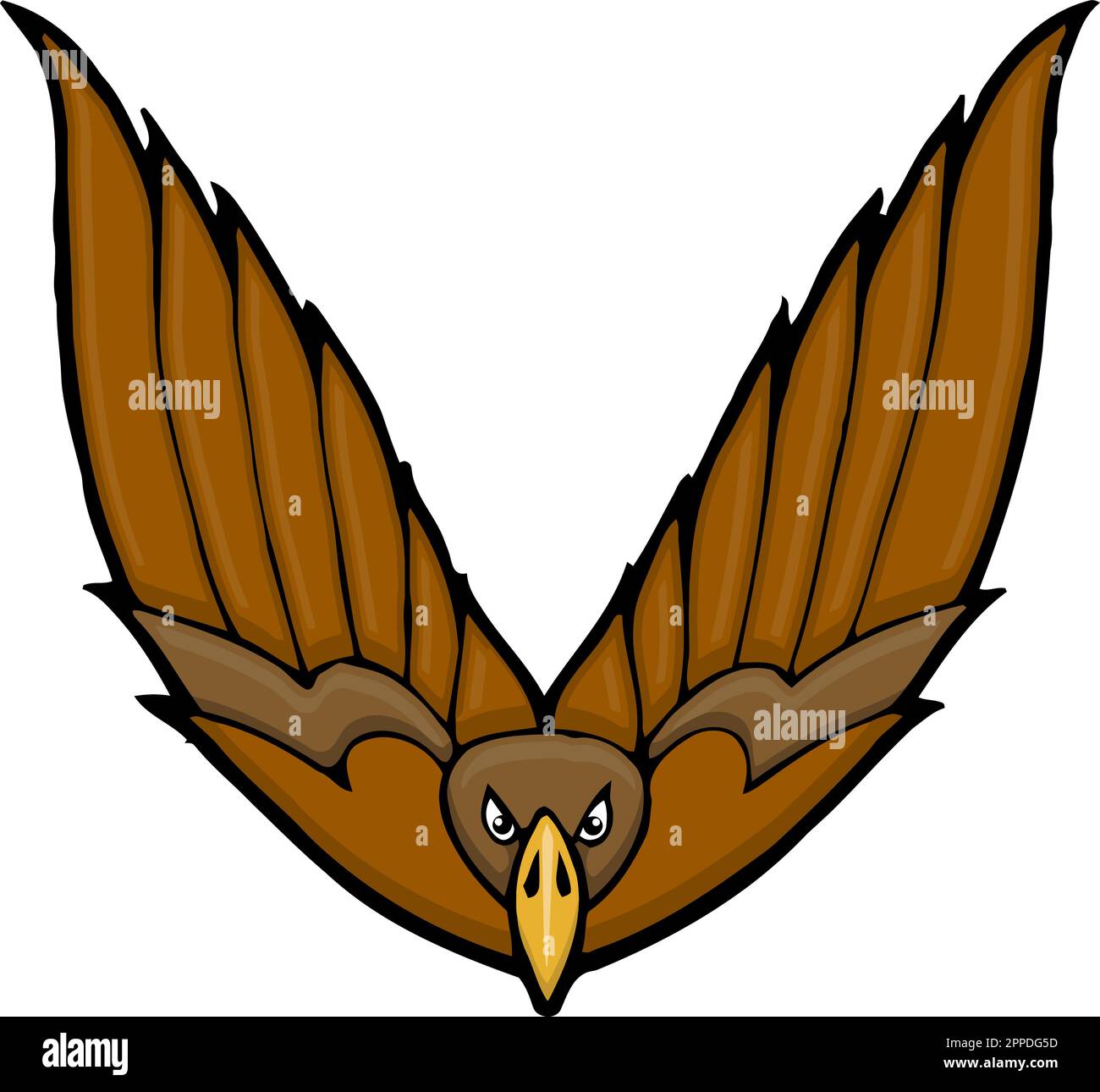 cartoon brown falcon swooping down Stock Vector Image & Art - Alamy