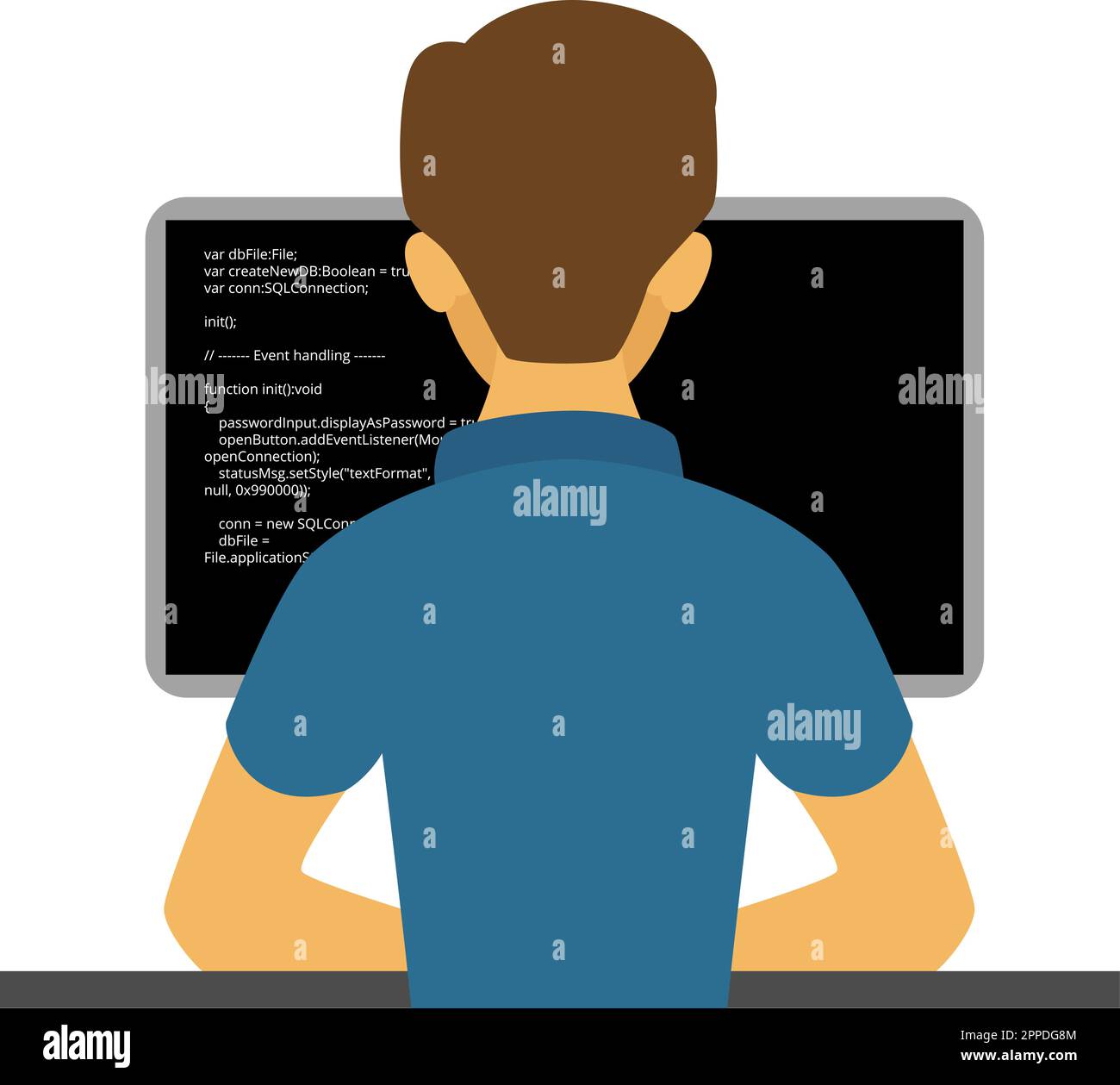 Programming Developer Young Code Geek Developing Programmer Character It Coding Freelancer